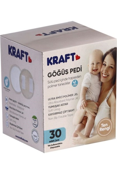 Kraft Göğüs Pedi 30'lu Ten Rengi