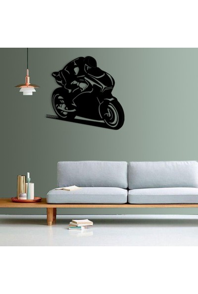 Woodenart Ledli Motorcu Ahşap Tablo