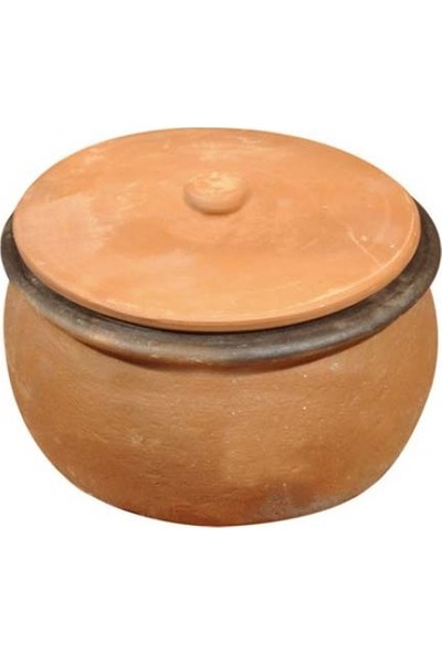 Avanos Çömlekçilik Toprak El Yapımı Büyük Boy Güveç 8-10 Kişilik + Kapak