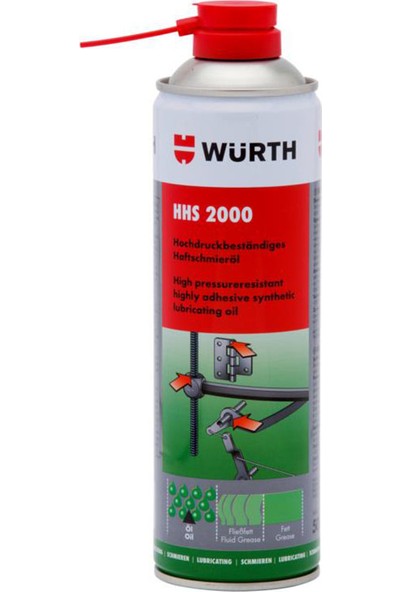 Würth Hhs 2000 Yağlama Spreyi 500 ml Würth Hhs 2000 Yağlama Spreyi 500 ml