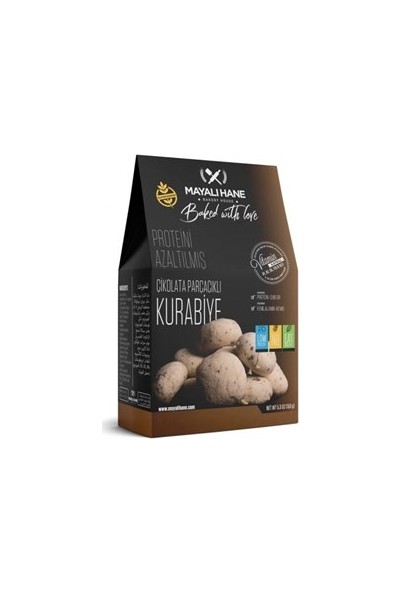 Mayalı Hane Düşük Proteinli ve Glutensiz Çikolata Parçacıklı Kurabiye 150 gr