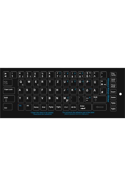 Brs Almanca Pvc Klavye Etiketi Brs Almanca Pvc Klavye Etiketi