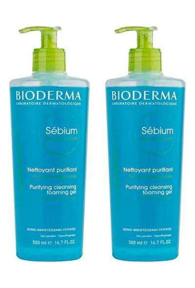 Bioderma Sebium Foaming Gel - Karma&Yağlı Ciltler için Temizleyici Jel 500 ml x 2 Bioderma Sebium Foaming Gel - Karma&Yağlı Ciltler için Temizleyici Jel 500 ml x 2