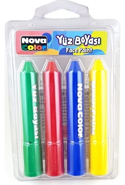 Nova Color NC-209 Renkli Yüz Boyası 4'lü