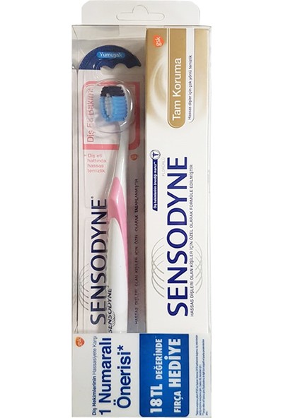 Sensodyne Tam Koruma 75 ml + Yumuşak Diş Fırçası Sensodyne Tam Koruma 75 ml + Yumuşak Diş Fırçası