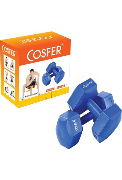 Cosfer 5 kg Köşeli Dambıl Seti Cosfer 5 kg Köşeli Dambıl Seti