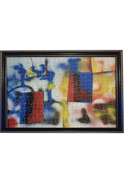 Deritel 1000 Parça Puzzle Çerçevesi Siyah 48 x 68 45 mm