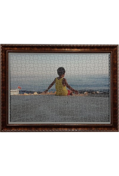 Deritel 2000 Parça Puzzle Çerçevesi Gölge Ceviz 96 x 68 52 mm