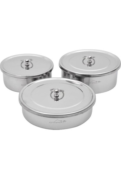 Nurgaz Campout Krom Tencere Tava Seti