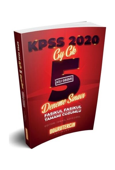 Doğru Tercih 2020 KPSS Genel Yetenek - Genel Kültür Çözümlü 5 Deneme Sınavı