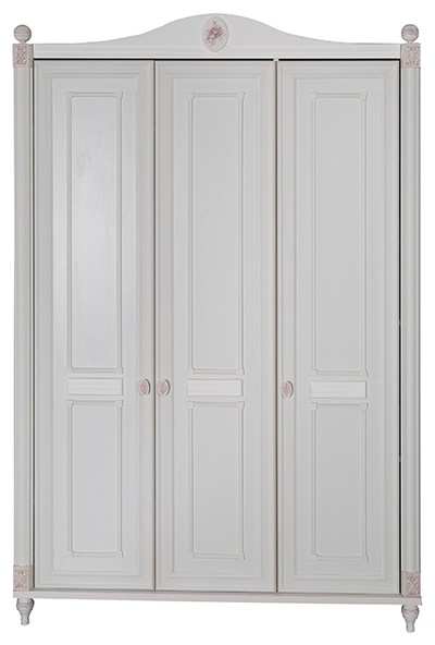Cadde Yıldız White Romantic 3 Kapılı Gardrop