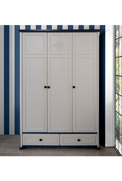 Cadde Yıldız Ocean 3 Kapılı Gardrop