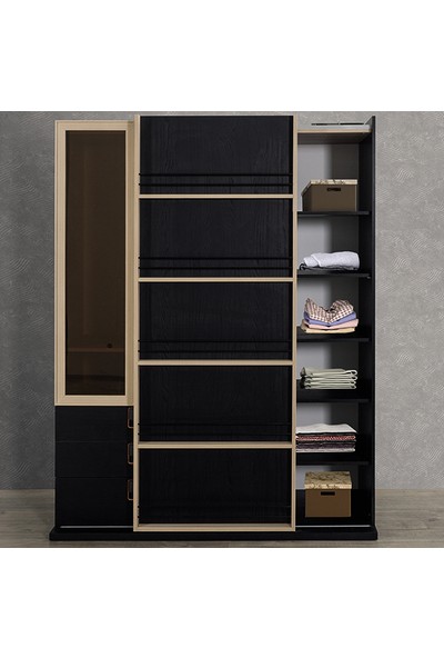 Cadde Yıldız Enza Kapaklı ve Sürgülü Gardrop