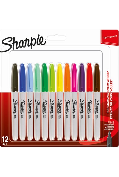 Sharpie Kalem Permanent Markör 12'li Paket Sharpie Kalem Permanent Markör 12'li Paket