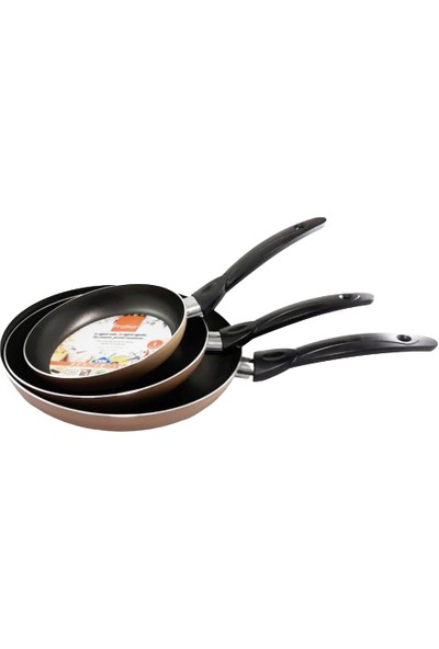 Cem 3'lü Pratiko Tava Seti 18 + 22 + 26 cm