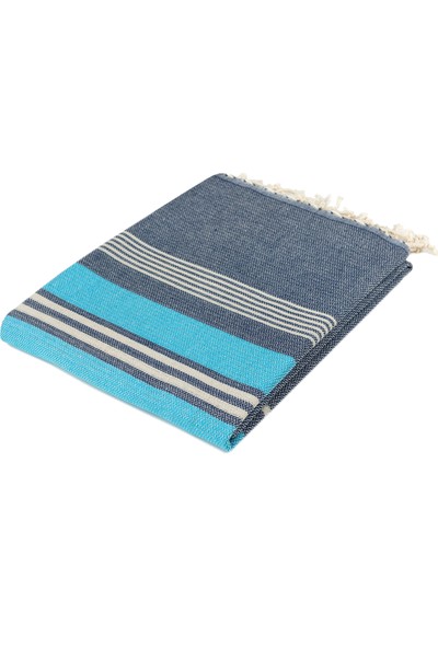 Eselba New York Turkuaz Organik Pamuk Peştamal Plaj Havlusu Eselba New York Turkuaz Organik Pamuk Peştamal Plaj Havlusu