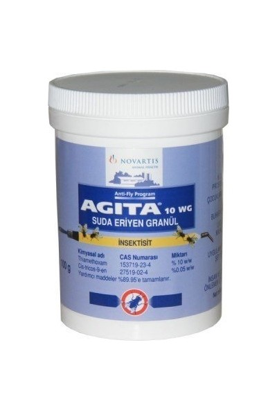 Elanco Novartis Agita 10 Wg Granül Kara Sinek Ilacı 100 gr Elanco Novartis Agita 10 Wg Granül Kara Sinek Ilacı 100 gr