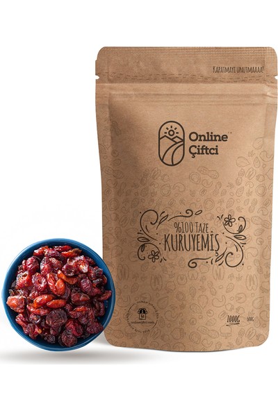 Online Çiftçi Cranberry Yaban Mersini -Turna Yemişi- 1kg Online Çiftçi Cranberry Yaban Mersini -Turna Yemişi- 1kg