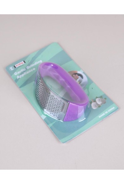 Homekolik Paslanmaz Çelik Sarımsak Ezici Mor Rende Pratik Sarımsak Ezeceği