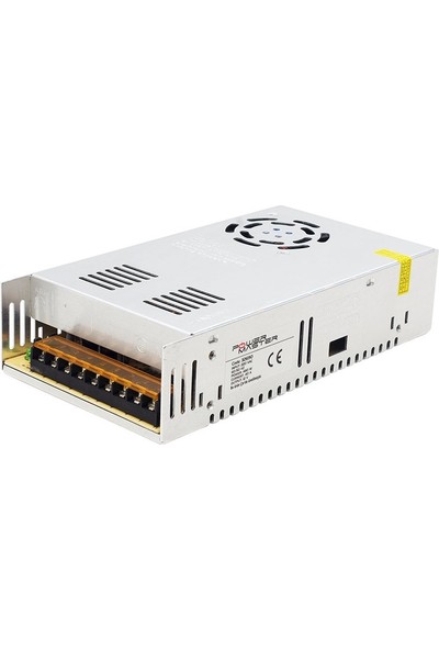 Powermaster 12V 40A 480W Fanlı Metal Kasa Adaptör Powermaster 12V 40A 480W Fanlı Metal Kasa Adaptör