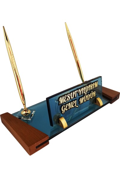 Mert Kristal Kalemli Ofis Masa İsimliği Mert Kristal Kalemli Ofis Masa İsimliği