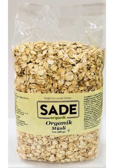 Sade Organik Müsli 500 gr Sade Organik Müsli 500 gr