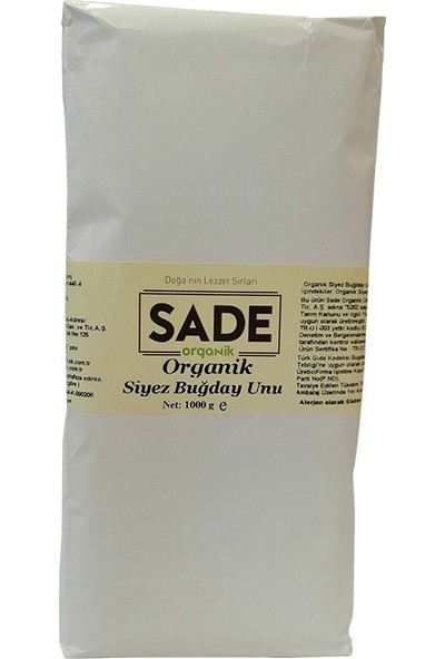 Sade Siyez Buğday Unu 1 kg