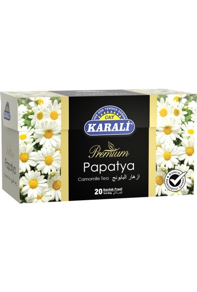 Karali Bardak Poşet Bitki Çayı Papatya 20'li Karali Bardak Poşet Bitki Çayı Papatya 20'li