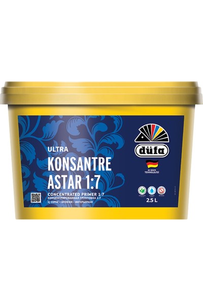 Düfa 1/7 İç Cephe Konsantre Astar 2.5 Lt Düfa 1/7 İç Cephe Konsantre Astar 2.5 Lt