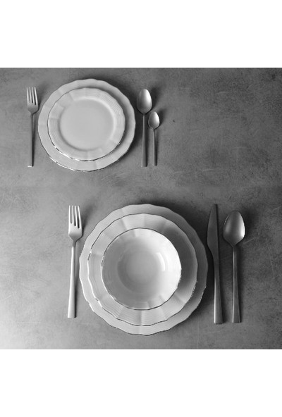 Porland Platin 12 Kişilik Yemek Takımı 60 Parça