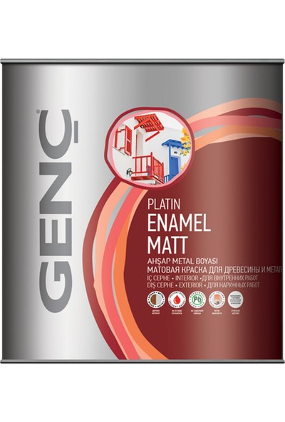 Genç Sentetik Ahşap Metal Boyası 2.5 Lt Beyaz Genç Sentetik Ahşap Metal Boyası 2.5 Lt Beyaz