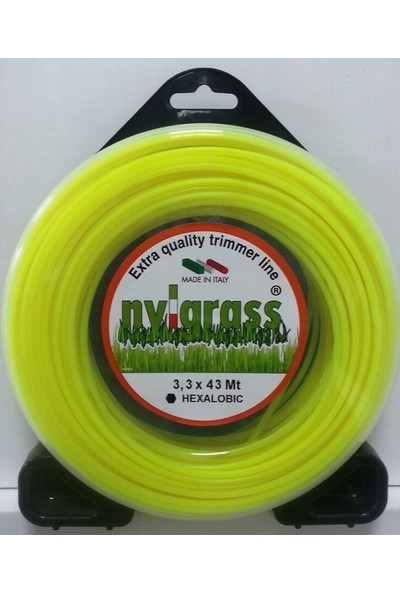 Nylgrass 6 Köşe Sarı 3,3 mm 43 m Misina