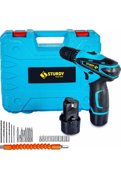 Sturdy 36V 4Ah Lıon Armut Tıp Matkap 27 parça Setli