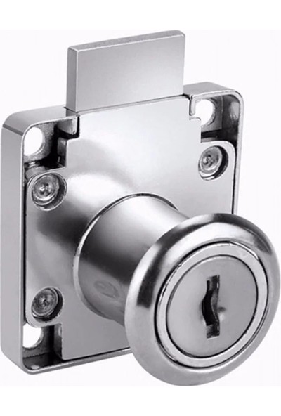 Ugr Nikel Çekmece Mobilya Dolap Kilidi Kare 4X4 cm