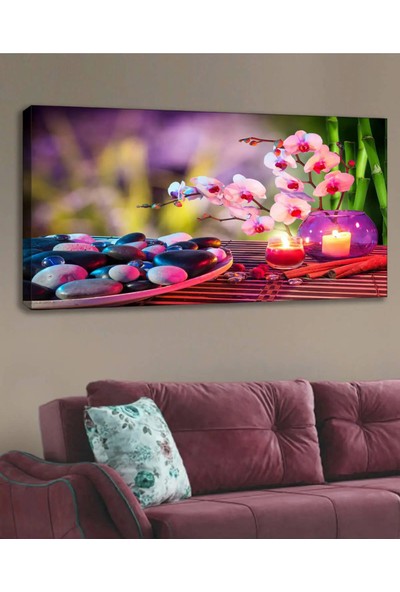 Shop365 Çiçekler Mumlar Kanvas Tablo 120 x 60 cm Shop365 Çiçekler Mumlar Kanvas Tablo 120 x 60 cm