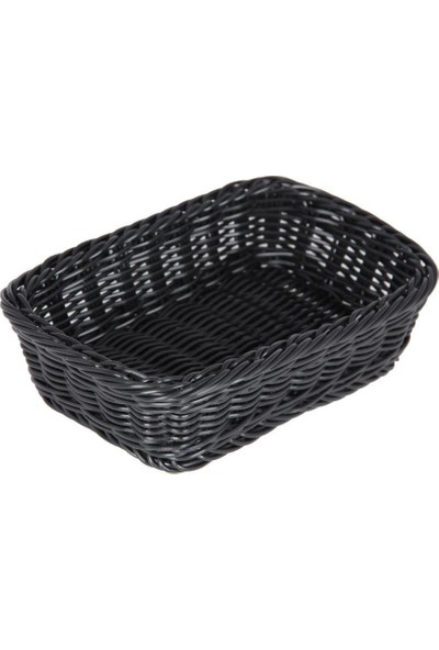 Globy Ekmek Sepeti Dikdörtgen Siyah 25X17X6 cm Globy