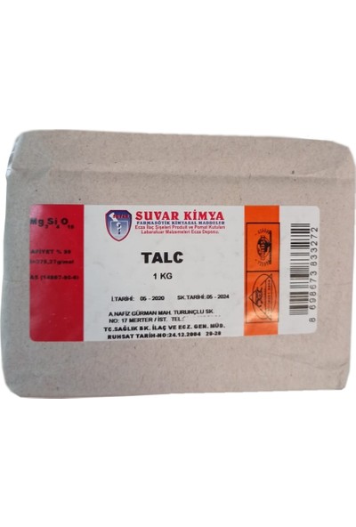 Suvar Kimya Talk Toz Pudra 1 kg Suvar Kimya Talk Toz Pudra 1 kg