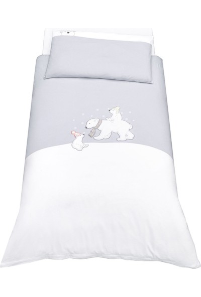Sydney Baby White Bears 3 Parça Nevresim Takımı 100 x 150 cm Sydney Baby White Bears 3 Parça Nevresim Takımı 100 x 150 cm