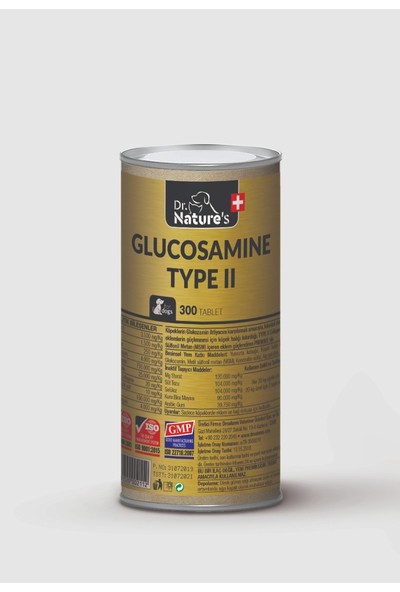 Dr. Natures Dog Glucosamıne Type Iı Köpeklerde Eklem Destekleyici Besin Takviyesi (300 Tablet) Dr. Natures Dog Glucosamıne Type Iı Köpeklerde Eklem Destekleyici Besin Takviyesi (300 Tablet)