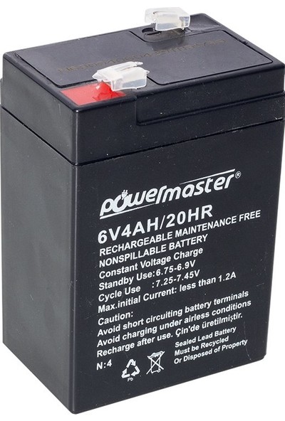 Powermaster 6V-4AH Işıldak Aküsü