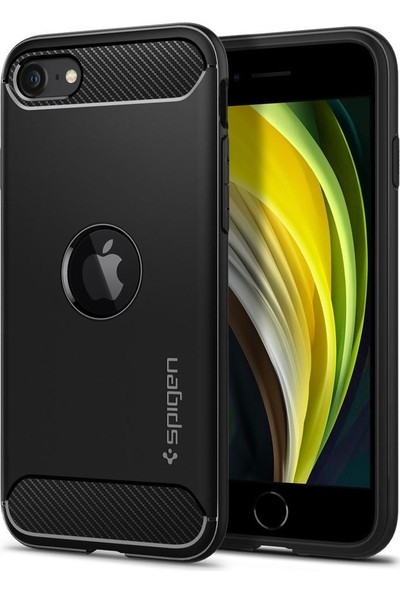Spigen Apple iPhone SE (2022 / 2020) Kılıf Rugged Armor Black - ACS00944 Spigen Apple iPhone SE (2022 / 2020) Kılıf Rugged Armor Black - ACS00944