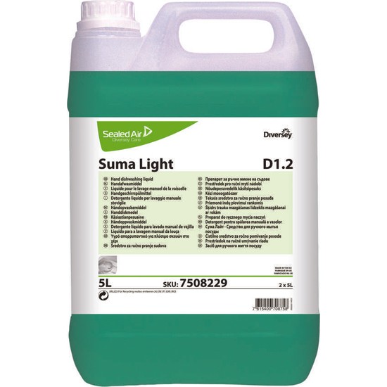 Diversey Suma Light D12 Elde Bulaşık Yıkama Deterjanı 5lt Fiyatı