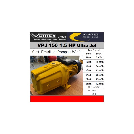 Vortex Vpj100 Jet Pompa 1Hp 9Metreden Emişli Fiyatı