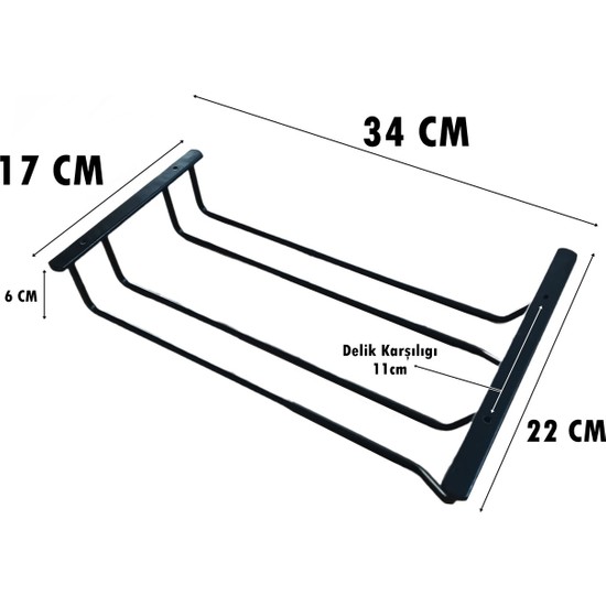 TAVANA MONTE 2 BÖLMELİ SİYAH PASLANMAZ METAL KADEH ASKISI Fiyatı