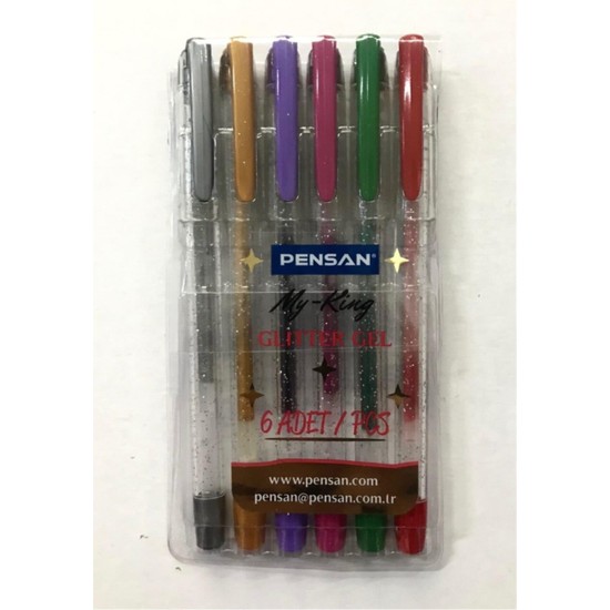 Pensan My-King Glitter Gel Simli Kalem 6'lı Poşet Fiyatı