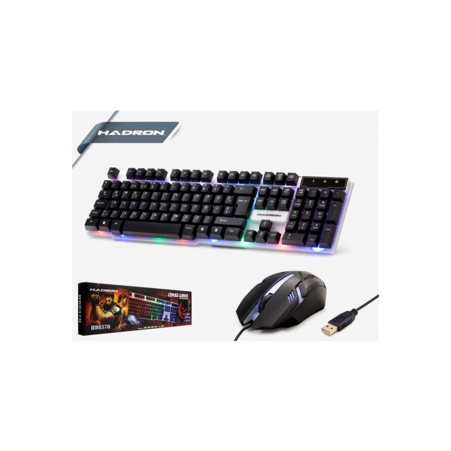 Hadron HD837 Ledli Oyuncu Klavye Mouse Set Fiyatı