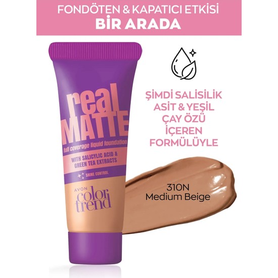 Avon Color Trend Real Matte Full Coverage Liquid Foundation Fiyatı