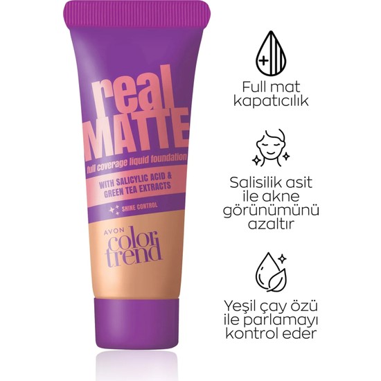 Avon Color Trend Real Matte Full Coverage Liquid Foundation Fiyatı