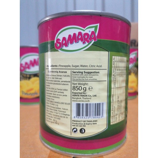 Samara Kolay Açılır Ananas Konservesi 850 gr Fiyatı
