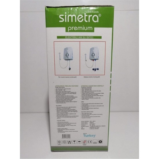 Simetra Premium Elektrikli Şofben - Ani Su Isıtıcı - 8 Fiyatı
